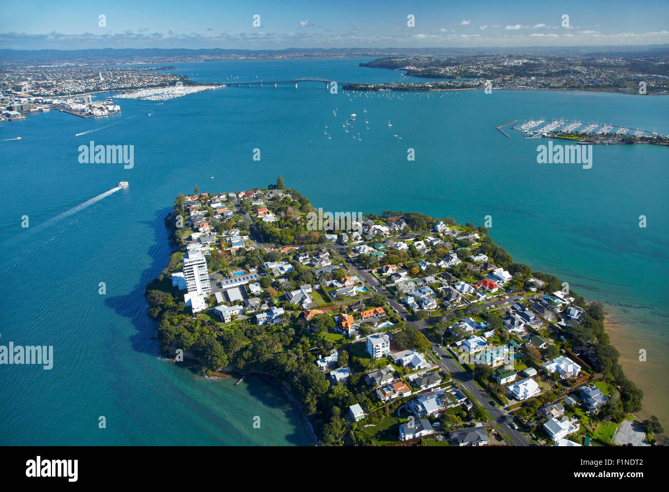 Auckland waitemata harbour aerial hi-res stock photography and images ...