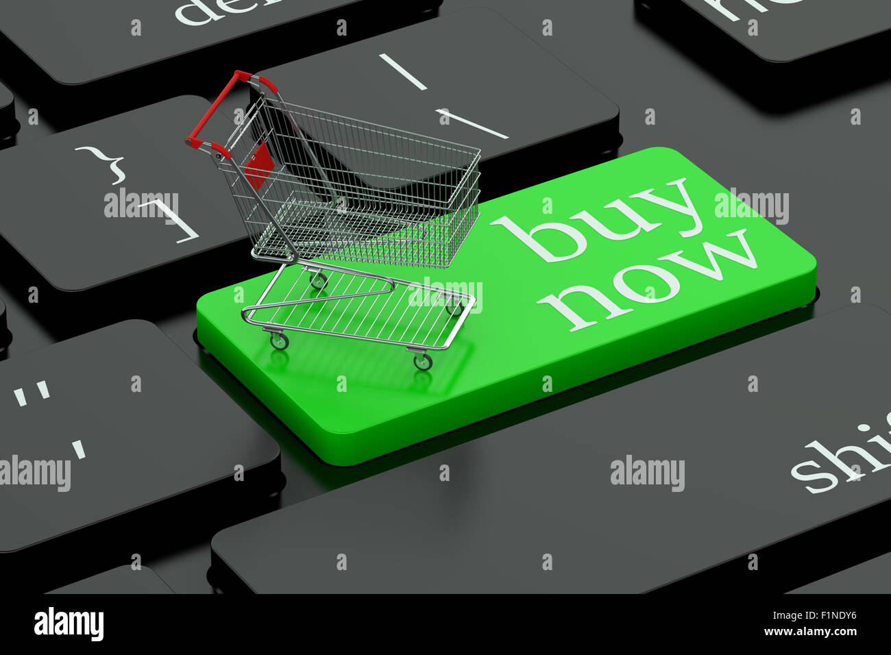 Buy now green keyboard button Stock Photo - Alamy