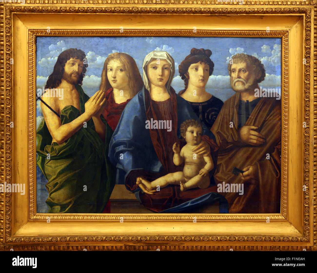 Madonna and child with st john the baptist hi-res stock photography and ...