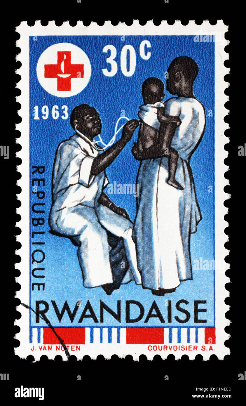 Stamp printed in Rwanda is dedicated to the 100th anniversary of the ...