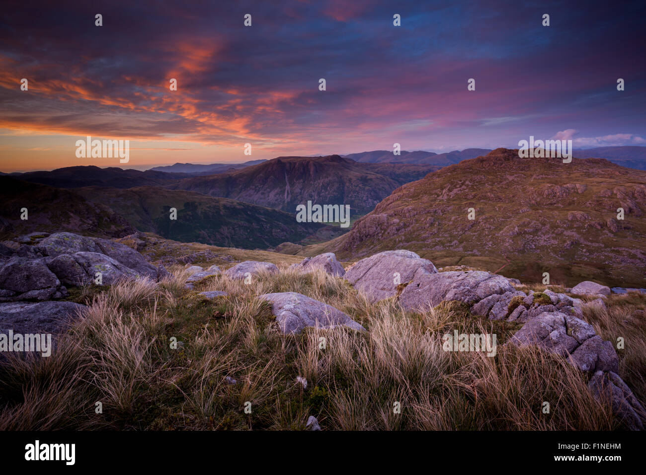 Harter fell crags view across the scafells hi-res stock photography and ...