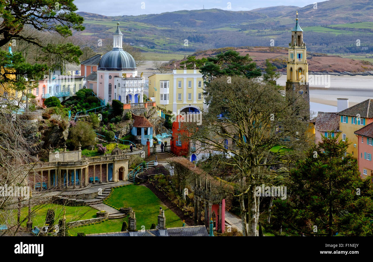 Portmeirion - a holiday resort and hotel in North Wales used in the TV ...