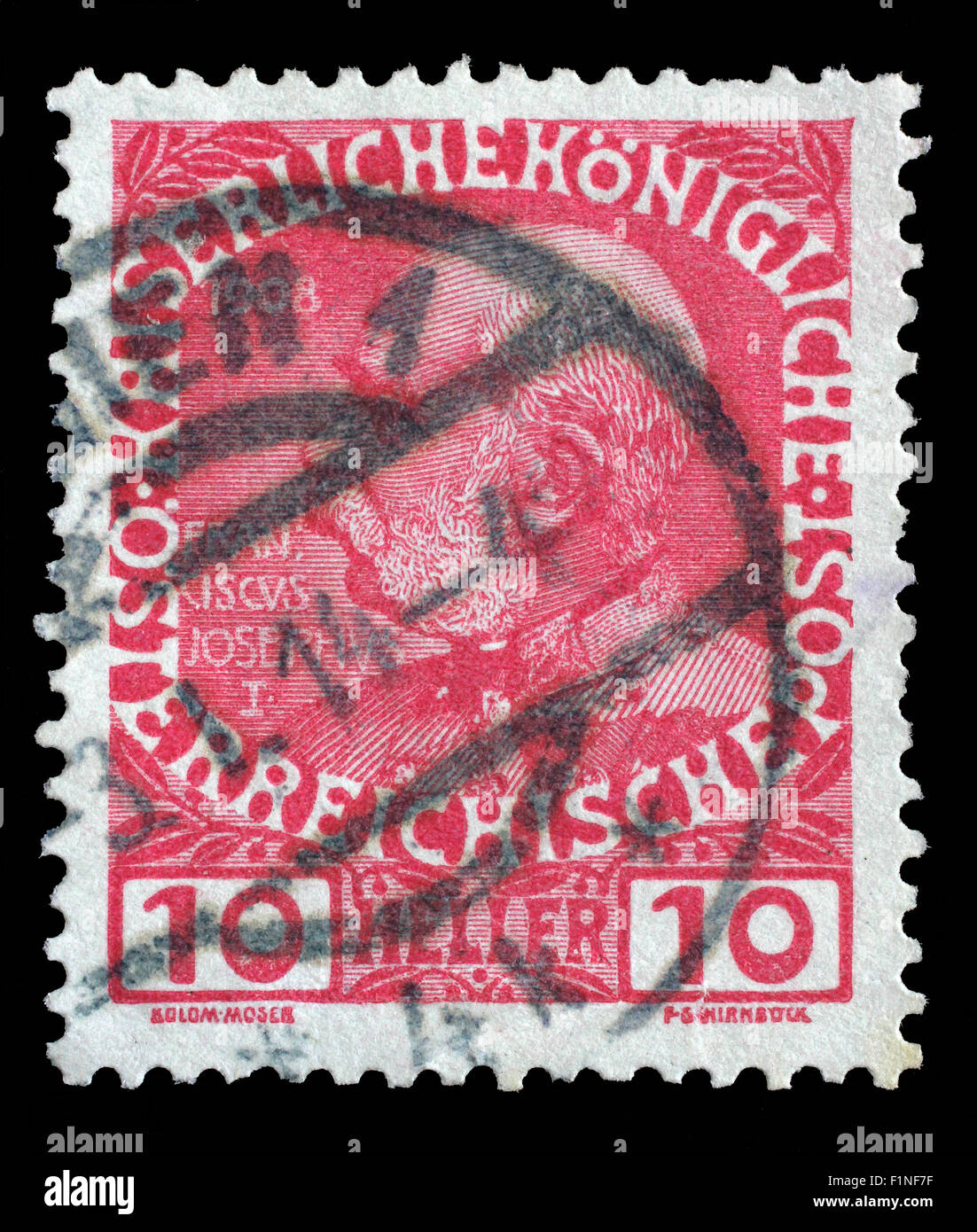 Stamp printed in Austria from the 60th anniversary of the reign of ...