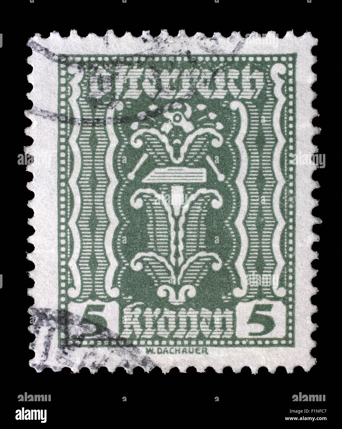 Stamp printed in Austria, shows hammer and pliers, circa 1923 Stock ...