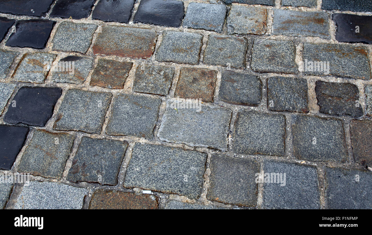 Cobblestone footpath hi-res stock photography and images - Alamy