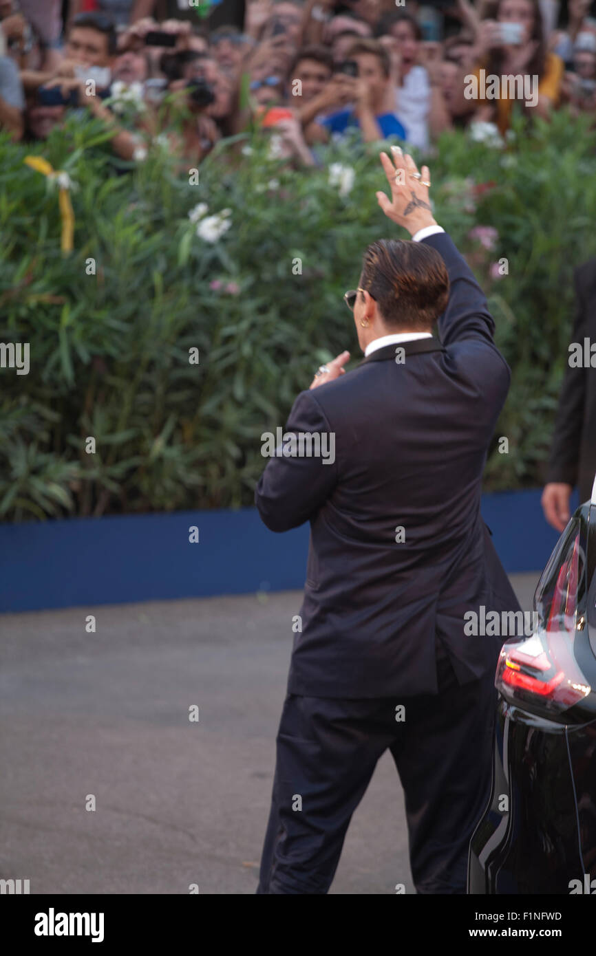 Venice, Italy. 4th September, 2015. Actor Johnny Depp at the gala ...