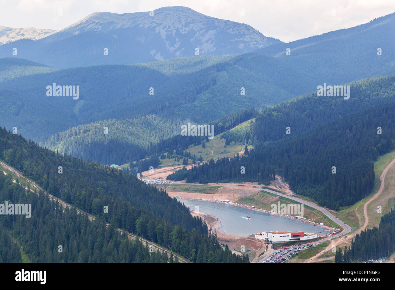 summer landscape Bukovel ski resort from top Stock Photo - Alamy