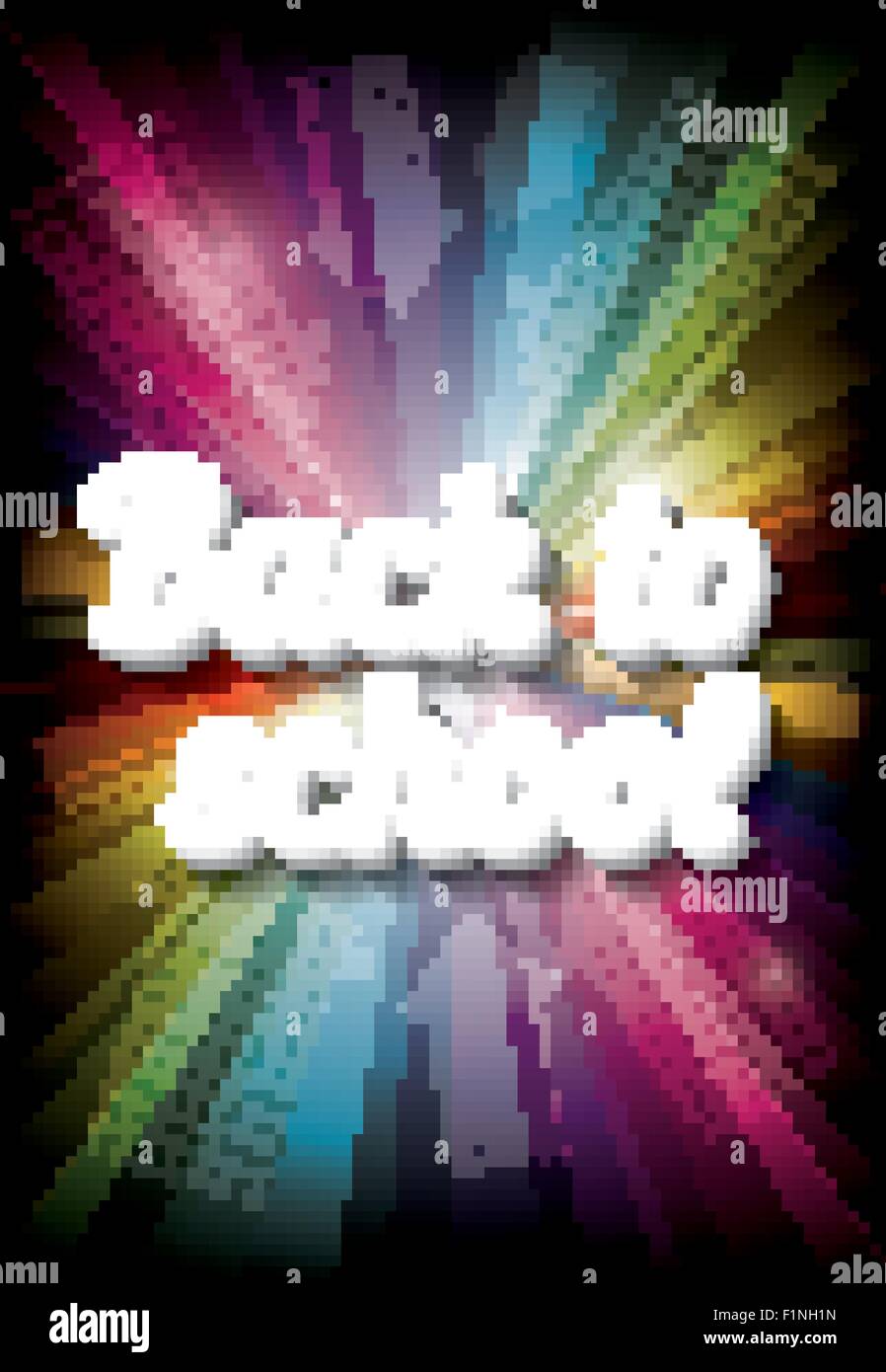 Back to school rainbow background. Vector illustration Stock Vector ...