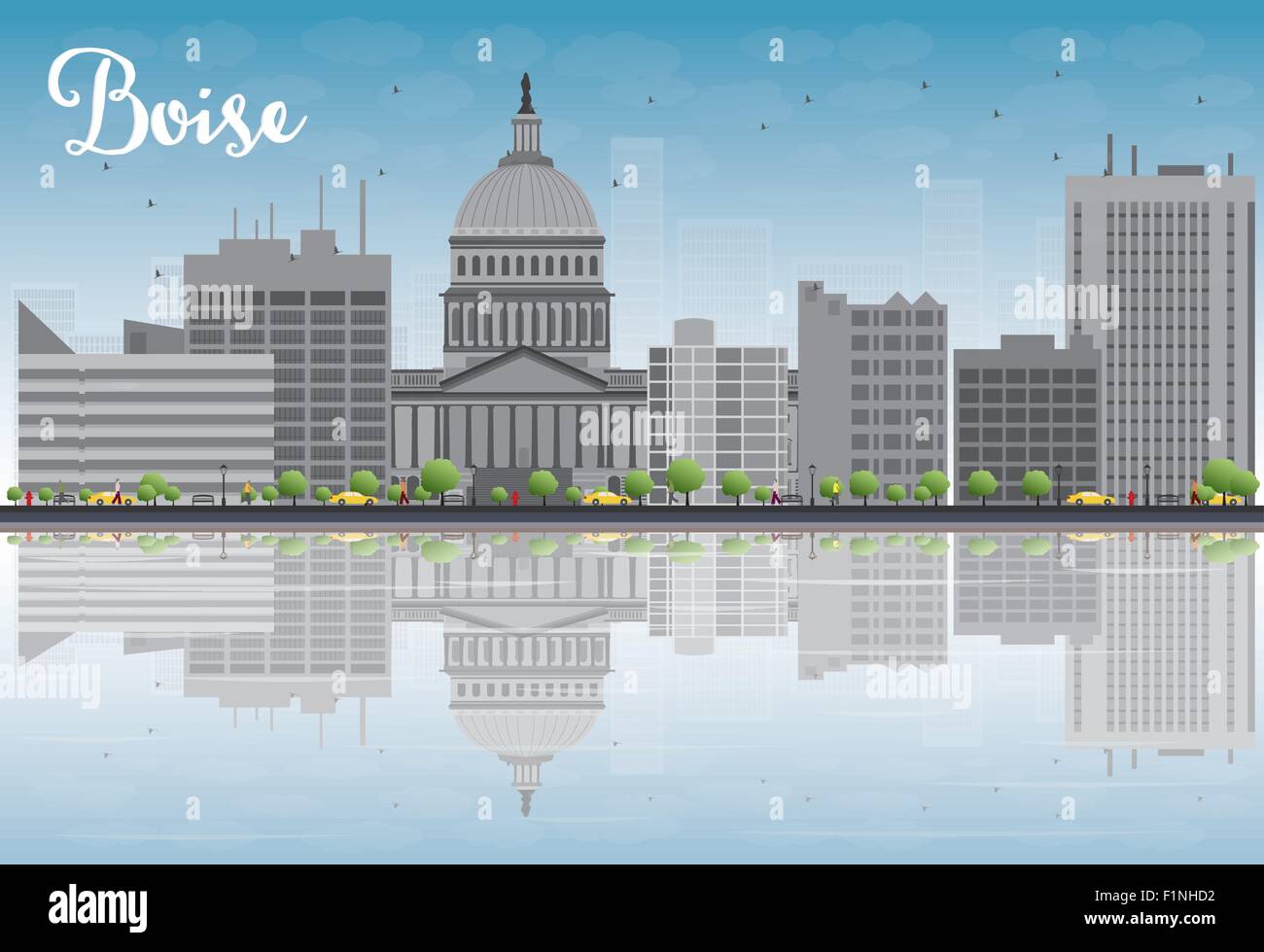 Boise idaho skyline Stock Vector Images - Alamy