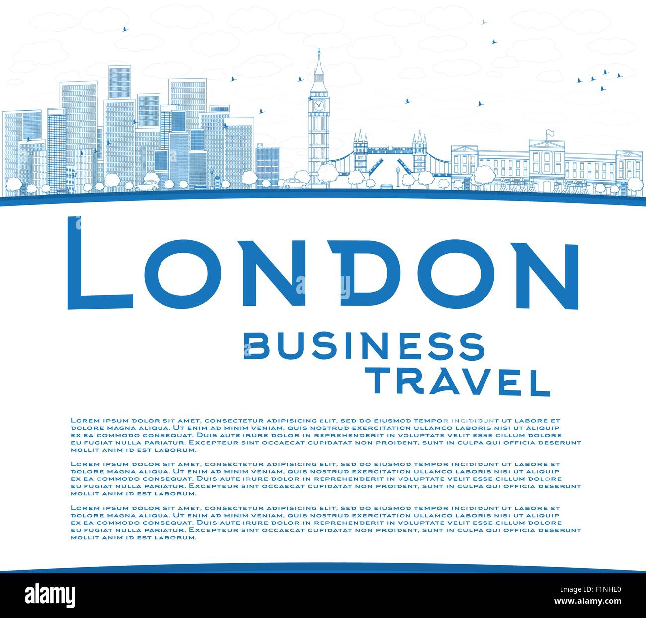 Outline london skyline with skyscrapers Stock Vector Images - Alamy