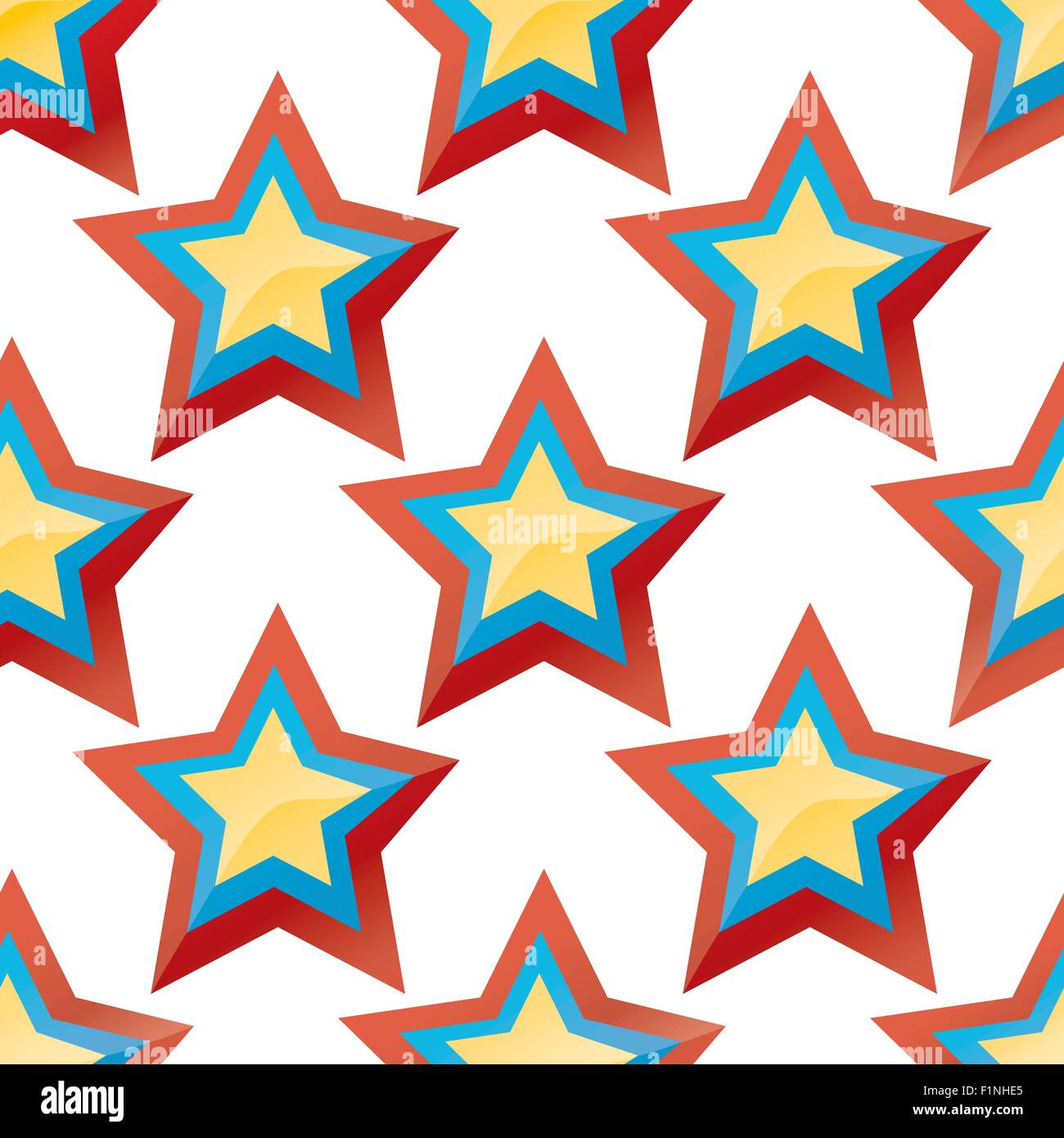 Background with colorful stars on white. Vector illustration Stock ...