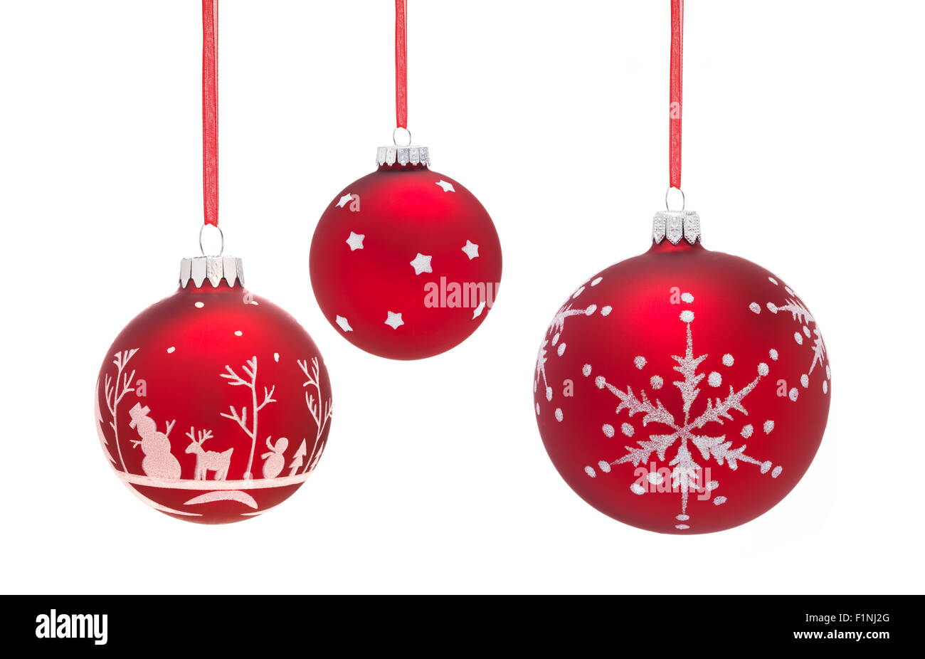 Christmas baubles white background hi-res stock photography and images ...