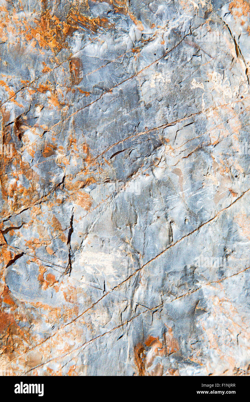 rocks stone and red orange gneiss in the wall of morocco Stock Photo ...
