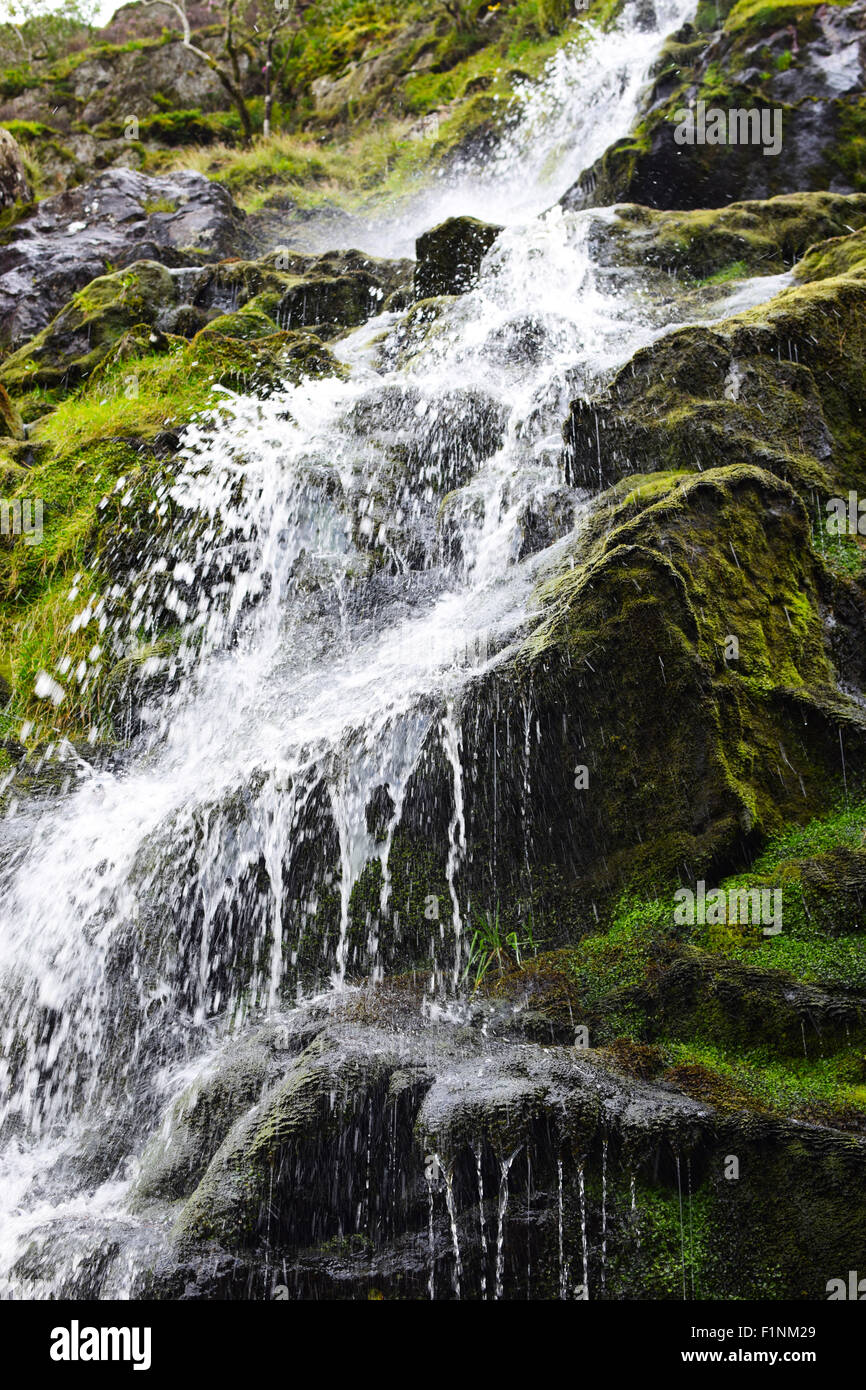 Moss Force waterfall in Borrowdale, Lake District, Cumbria, England ...