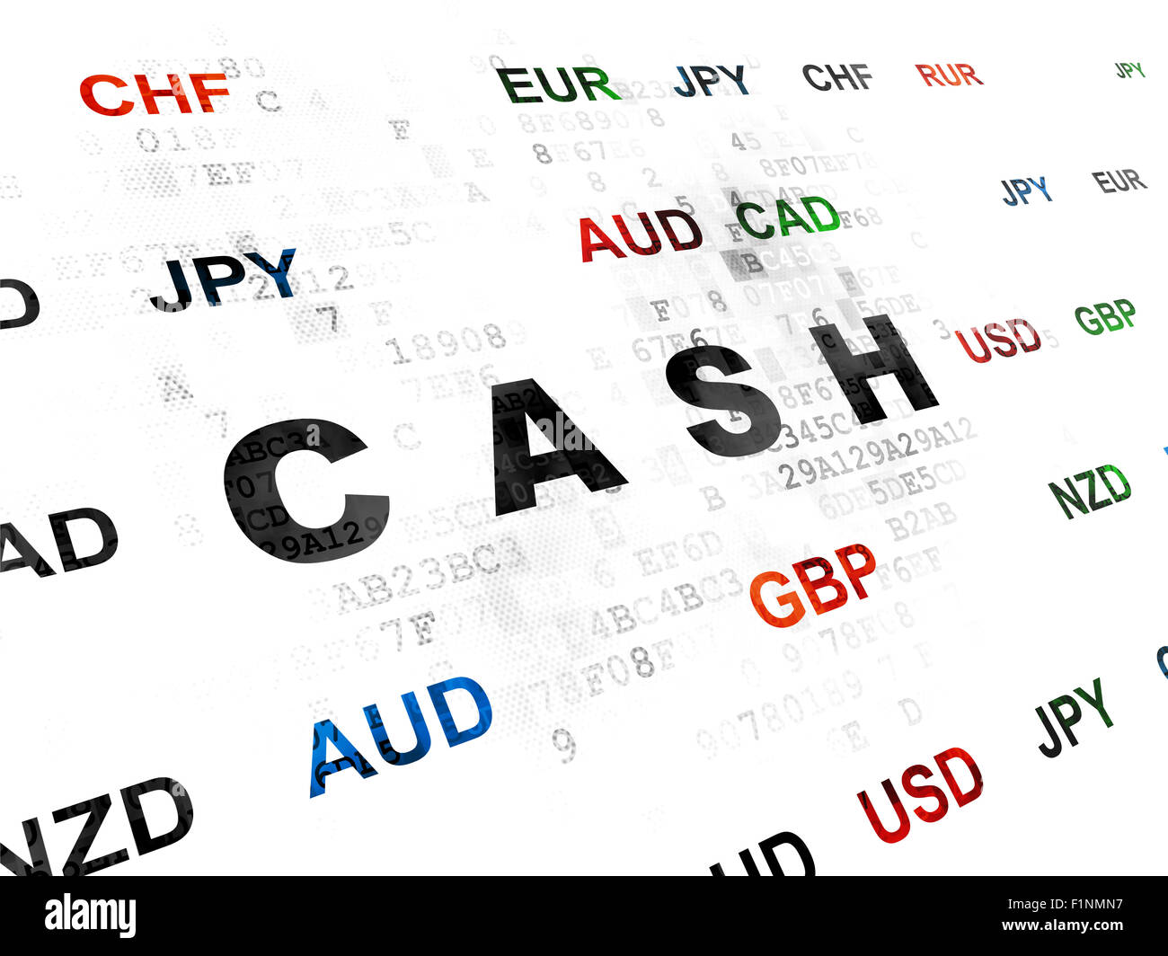 Banking concept: Cash on Digital background Stock Photo - Alamy