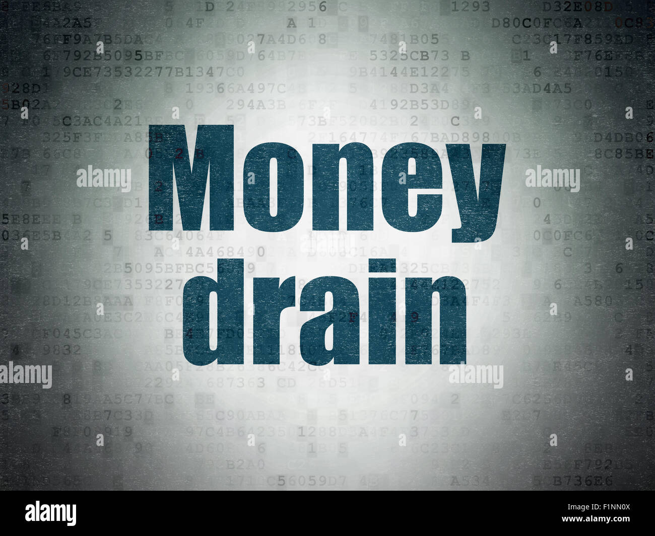 Currency concept: Money Drain on Digital Paper background Stock Photo ...