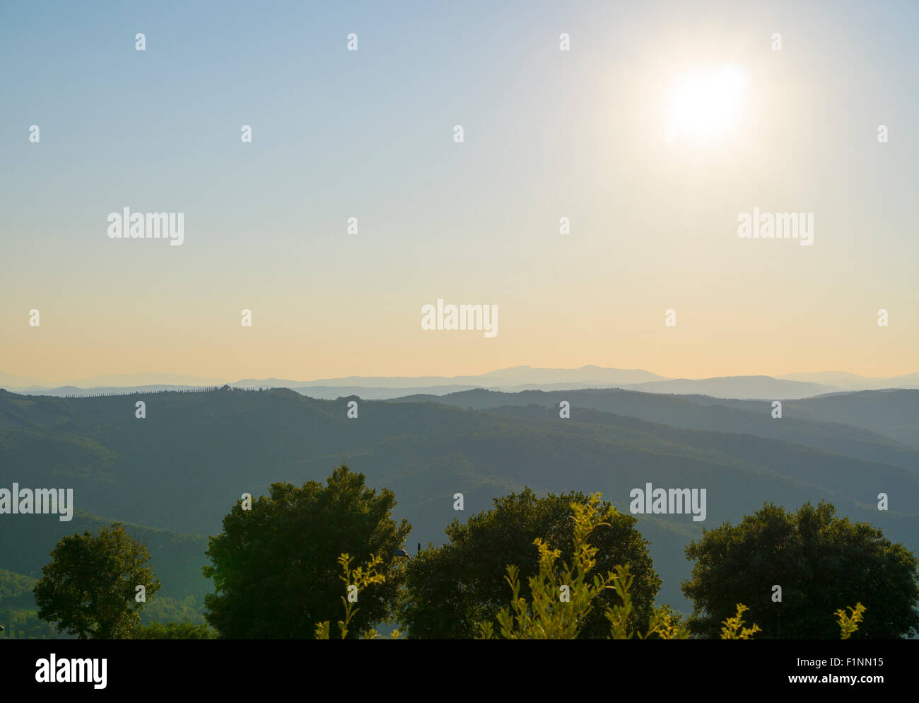 Tuscany, Italy, Sunset Stock Photo - Alamy