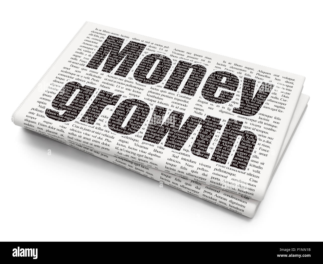 Banking concept: Money Growth on Newspaper background Stock Photo - Alamy
