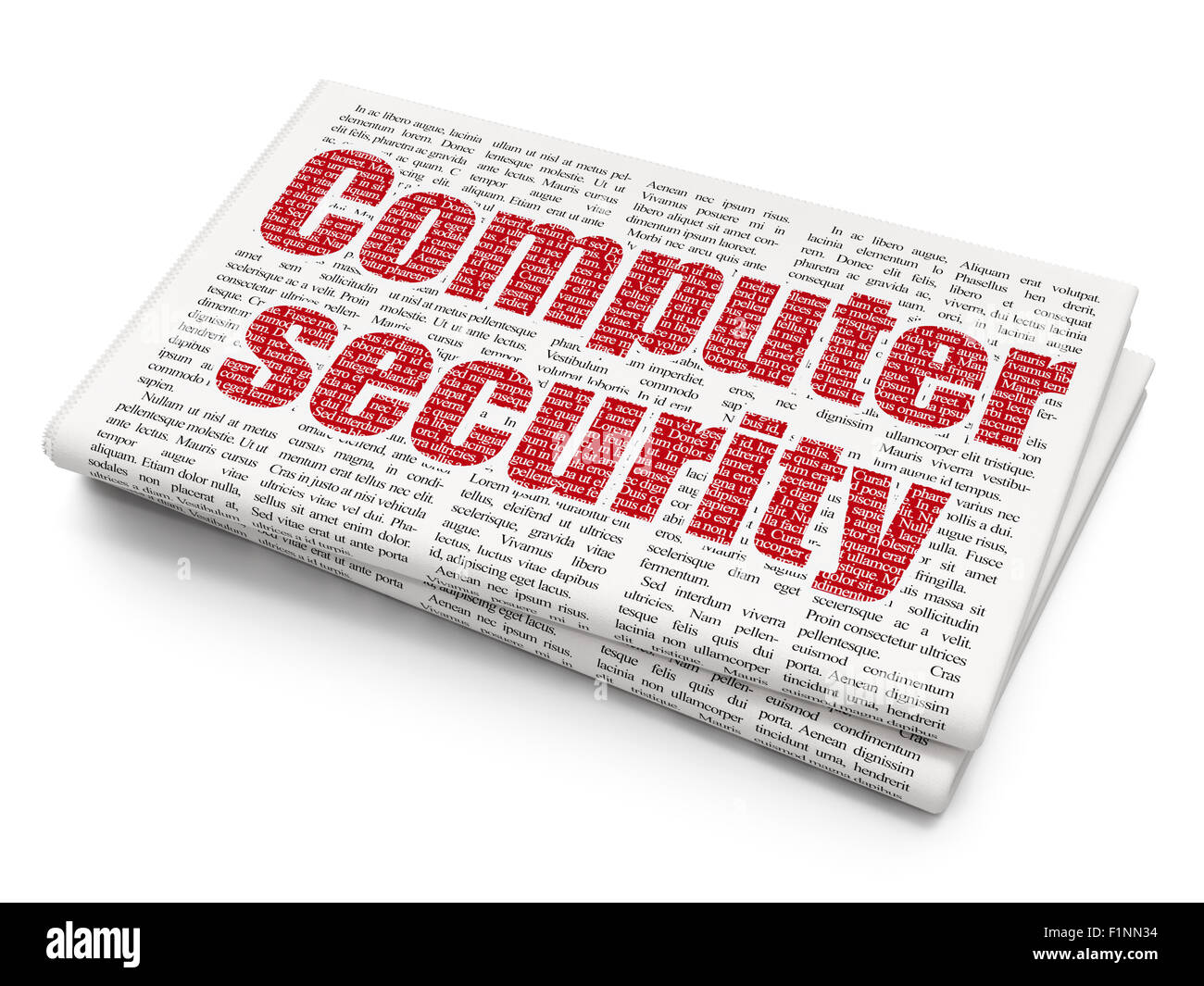 Protection concept: Computer Security on Newspaper background Stock ...