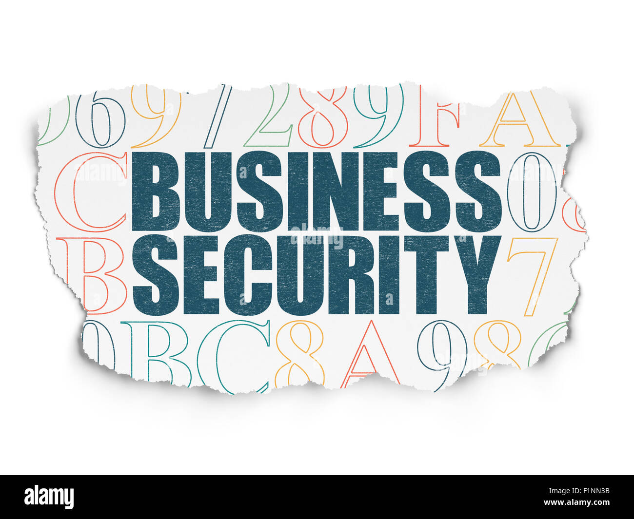 Privacy concept: Business Security on Torn Paper background Stock Photo ...