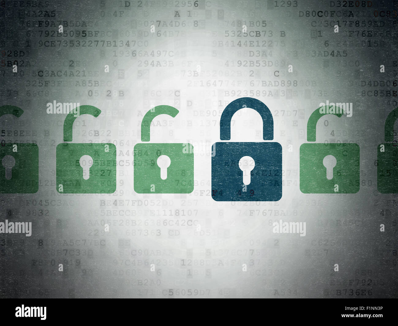 Security concept: closed padlock icon on Digital Paper Stock Photo - Alamy