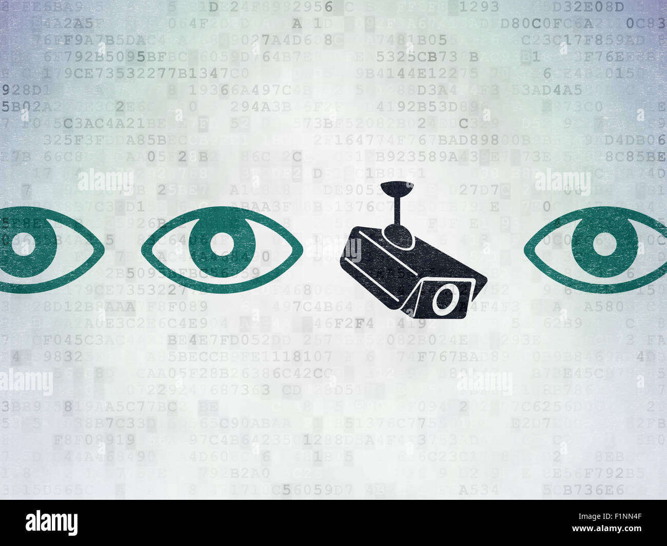 Safety concept: cctv camera icon on Digital Paper background Stock ...