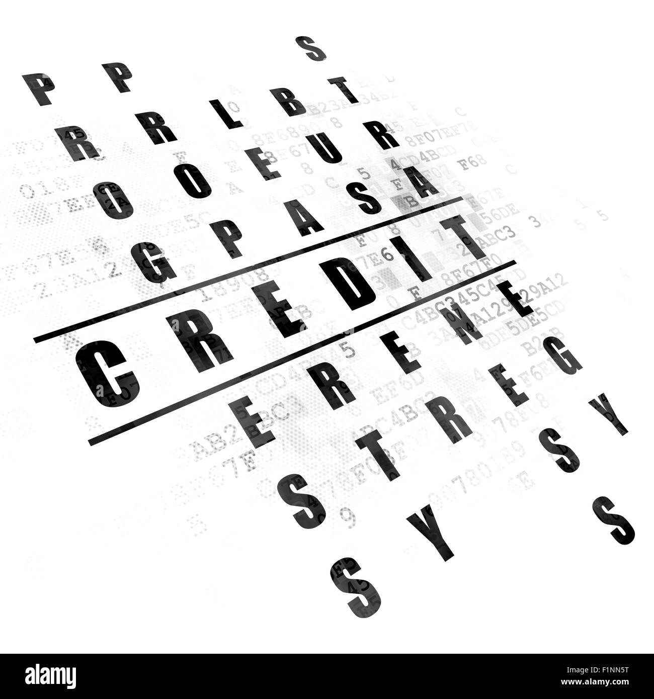 Finance concept: word Credit in solving Crossword Puzzle Stock Photo ...