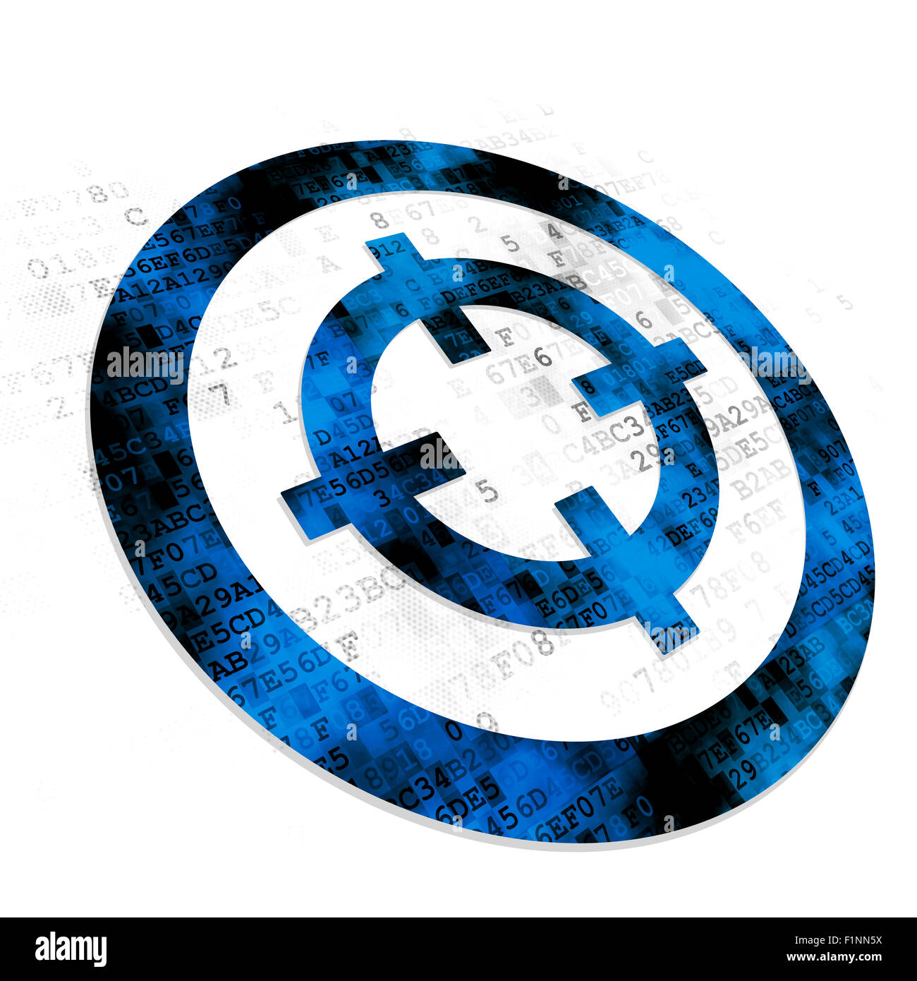 Business concept: Target on Digital background Stock Photo - Alamy