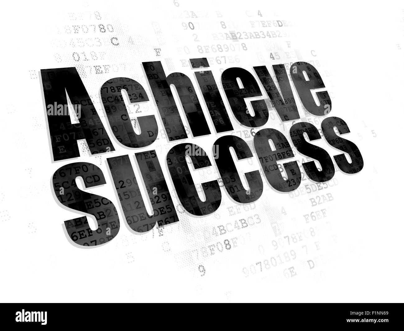 Finance concept: Achieve Success on Digital background Stock Photo - Alamy