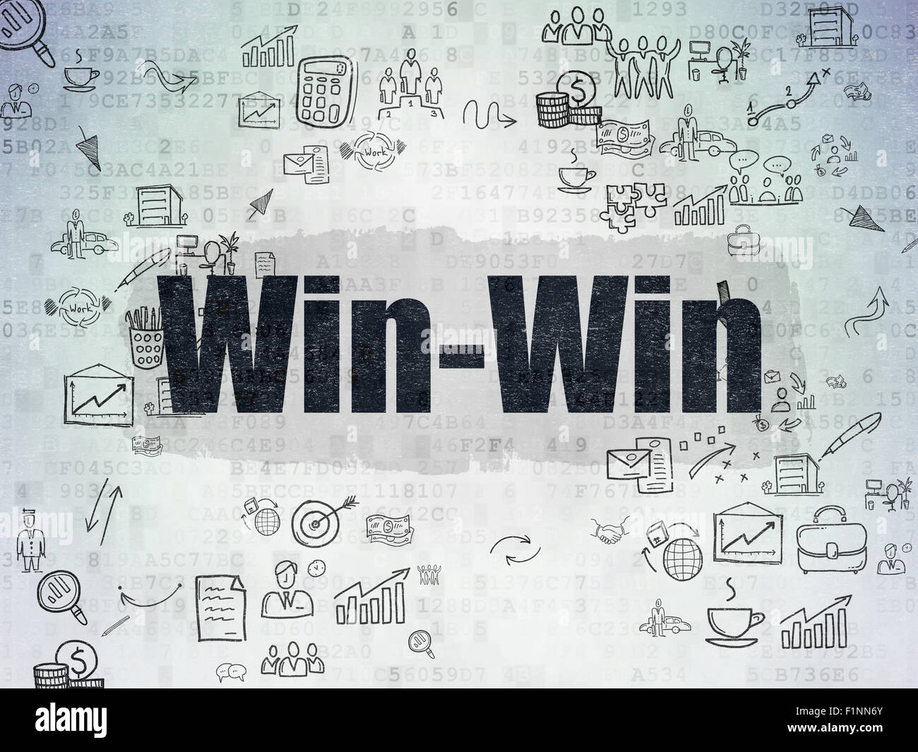 Business concept: Win-Win on Digital Paper background Stock Photo - Alamy
