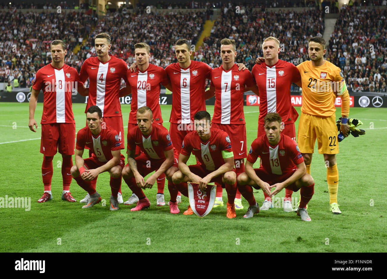 The polish team: Grzegorz Krychowiak (top left - bottom right), Lukasz ...