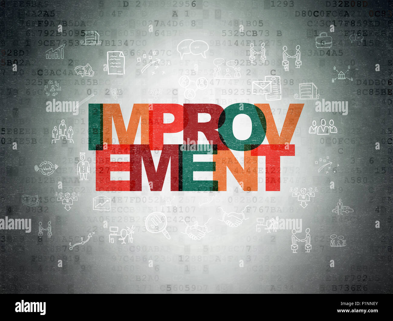 Business concept: Improvement on Digital Paper background Stock Photo ...