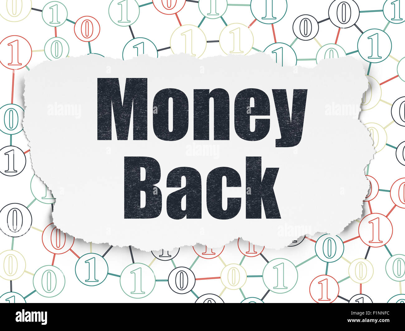 Finance concept: Money Back on Torn Paper background Stock Photo - Alamy