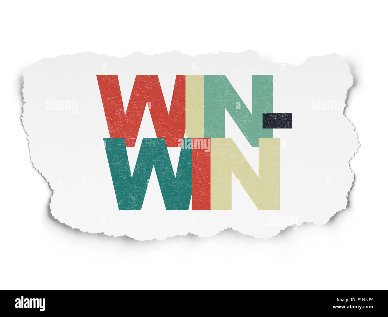 Finance concept: Win-Win on Torn Paper background Stock Photo - Alamy