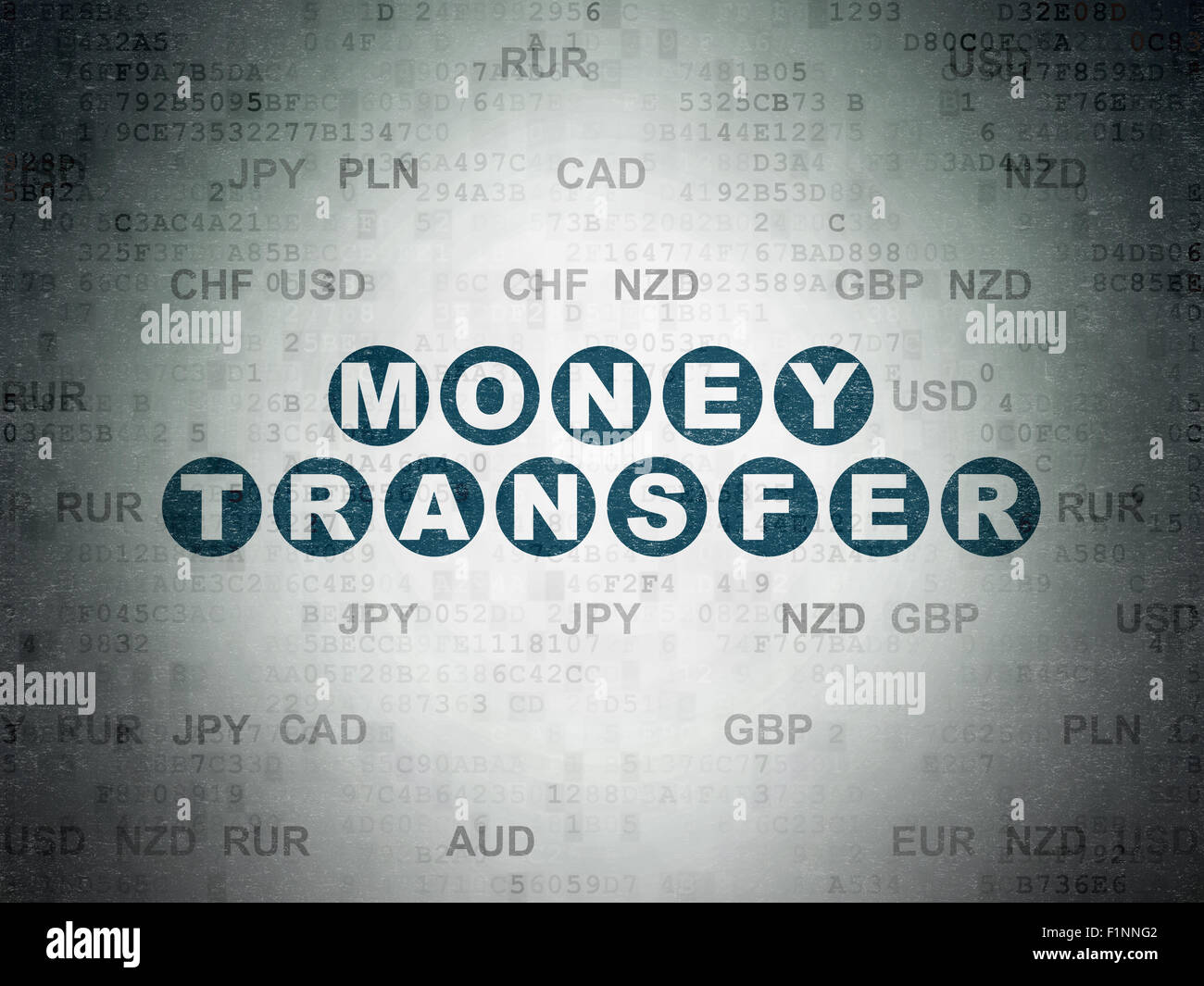 Finance concept: Money Transfer on Digital Paper background Stock Photo ...