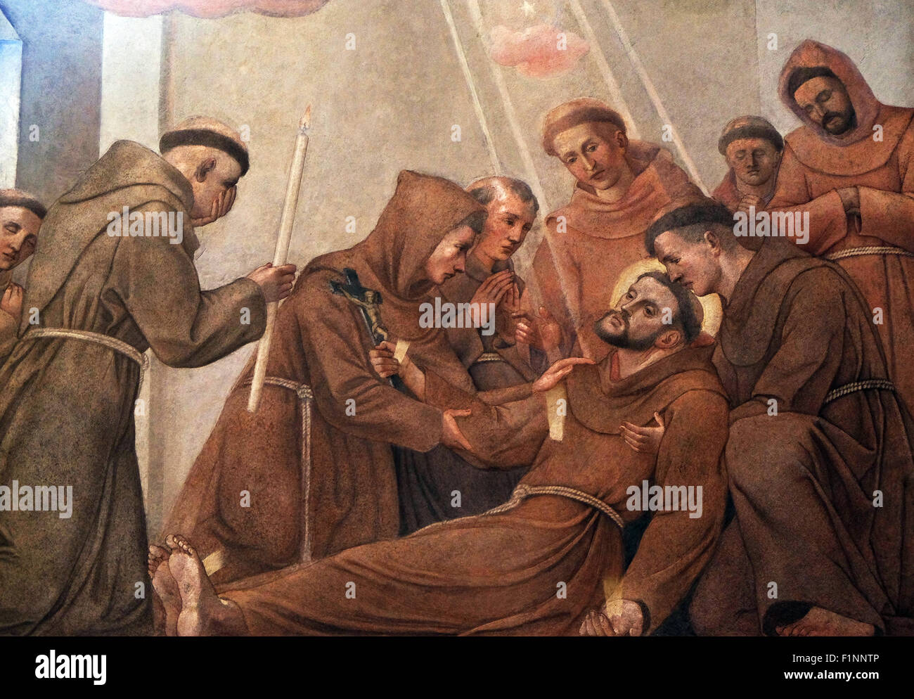 Death Of Saint Francis Of Assisi Fresco In The Franciscan Church Of The Annunciation In