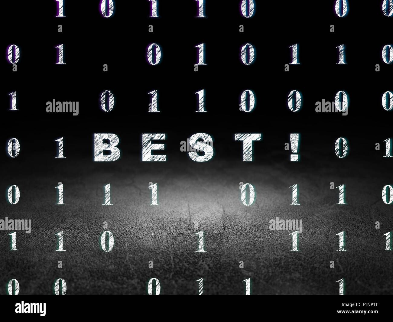 Finance concept: Best in grunge dark room Stock Photo - Alamy