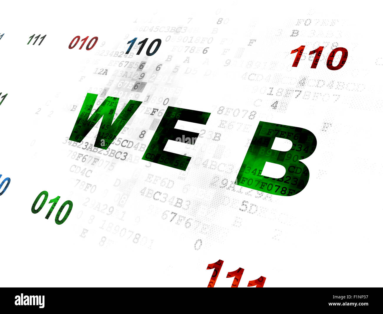 Web development concept: Web on Digital background Stock Photo - Alamy