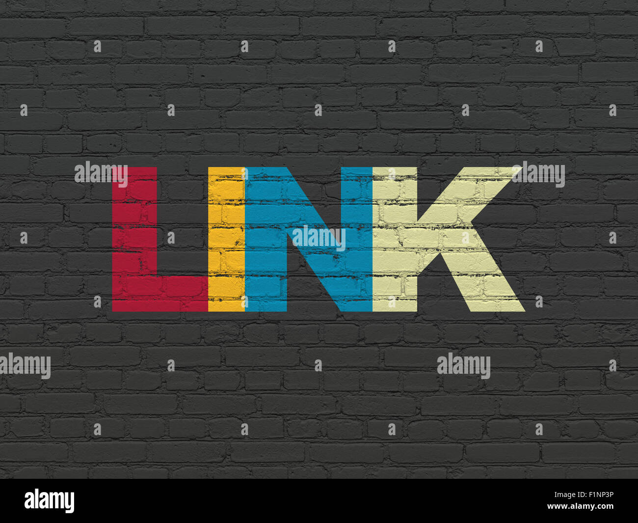 Web design concept: Link on wall background Stock Photo - Alamy