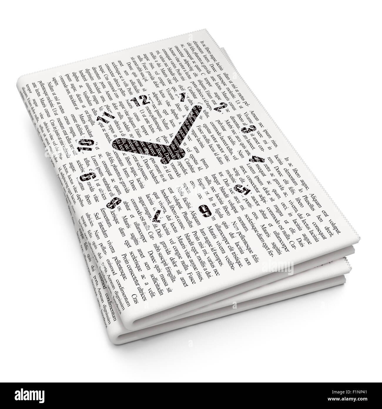 Time concept: Clock on Newspaper background Stock Photo - Alamy