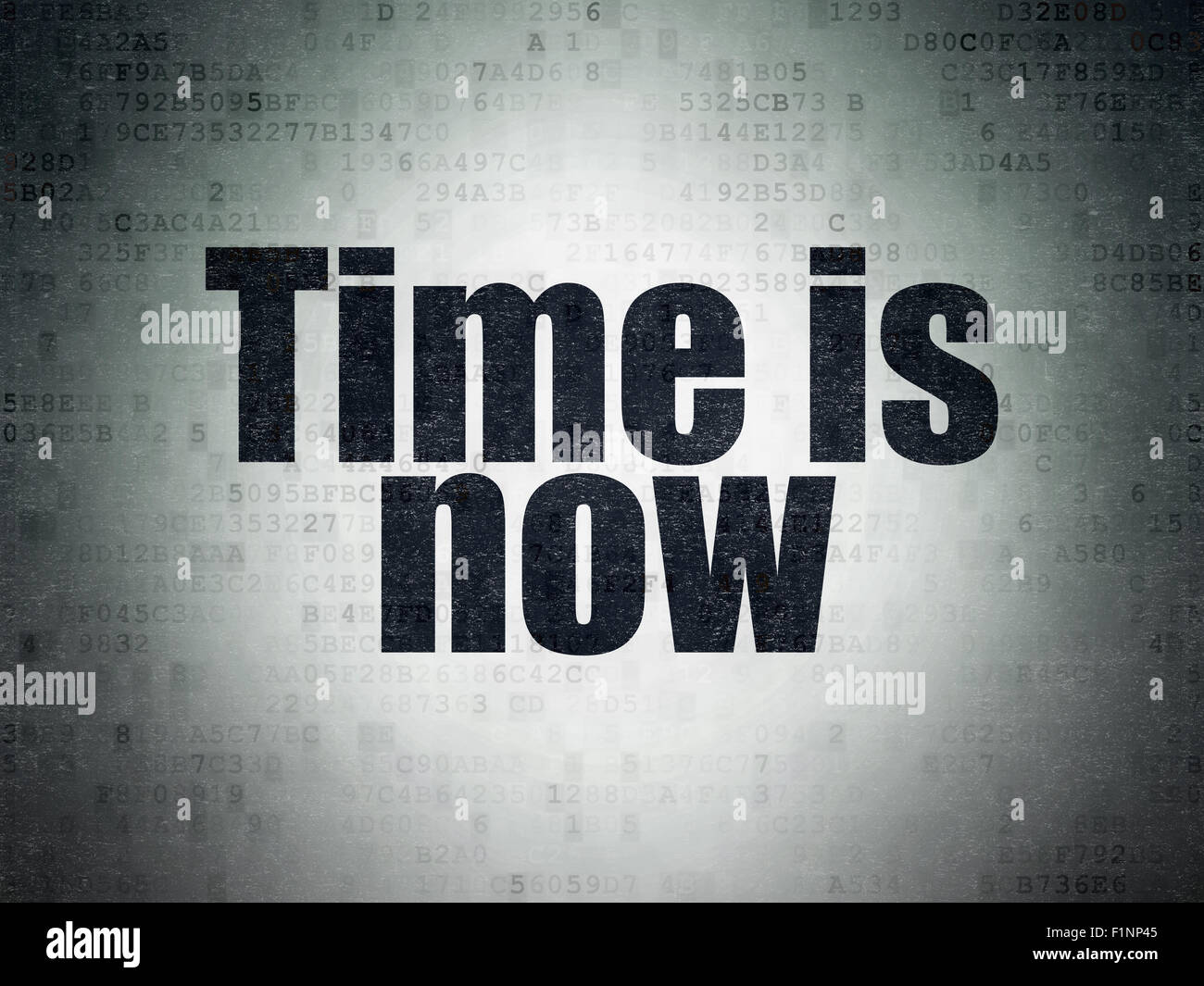 Time concept: Time is Now on Digital Paper background Stock Photo - Alamy
