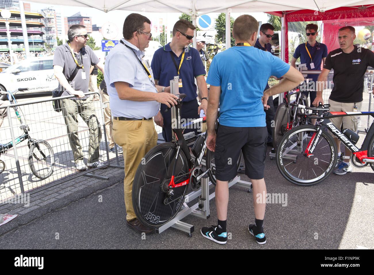 Tour de France 2015 - Stage 1 Featuring: Technical control of the ...