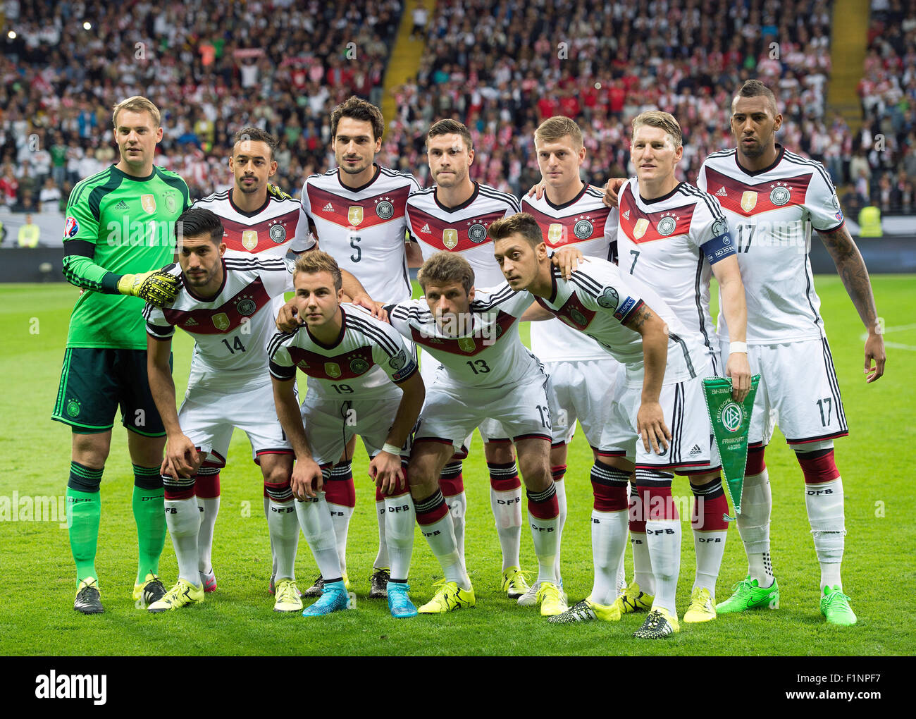 Germany players: goalkeeper Manuel Neuer (top left - bottom right ...