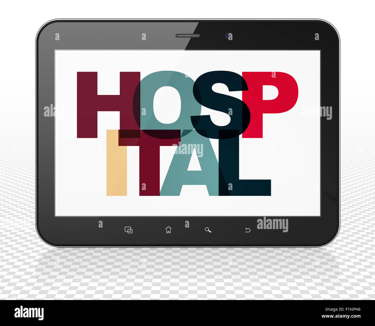 Health concept: Tablet Pc Computer with Hospital on display Stock Photo ...