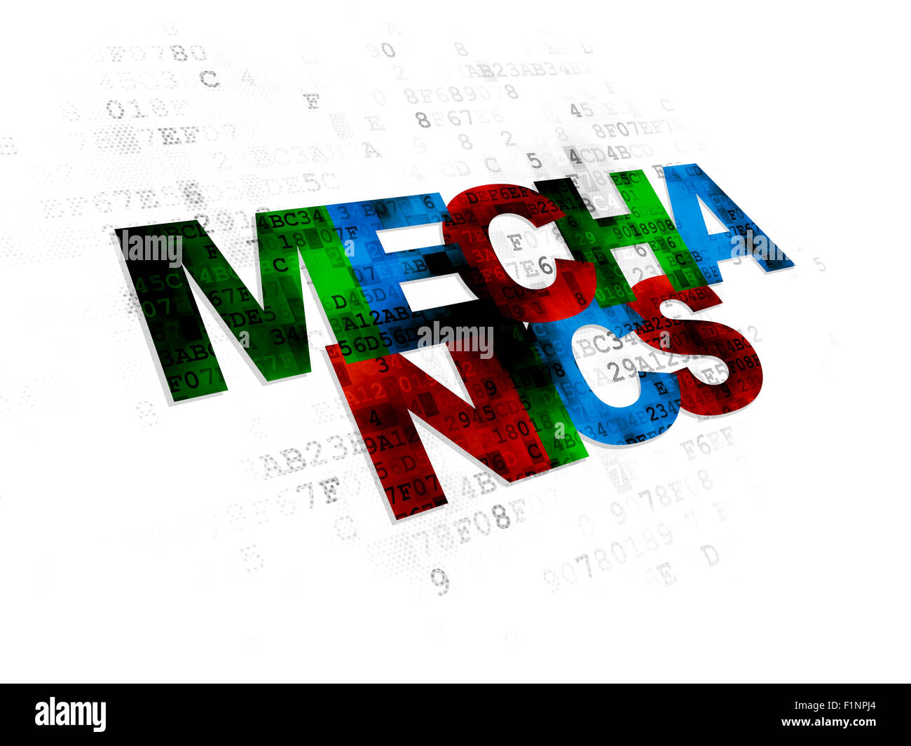 Science concept: Mechanics on Digital background Stock Photo - Alamy