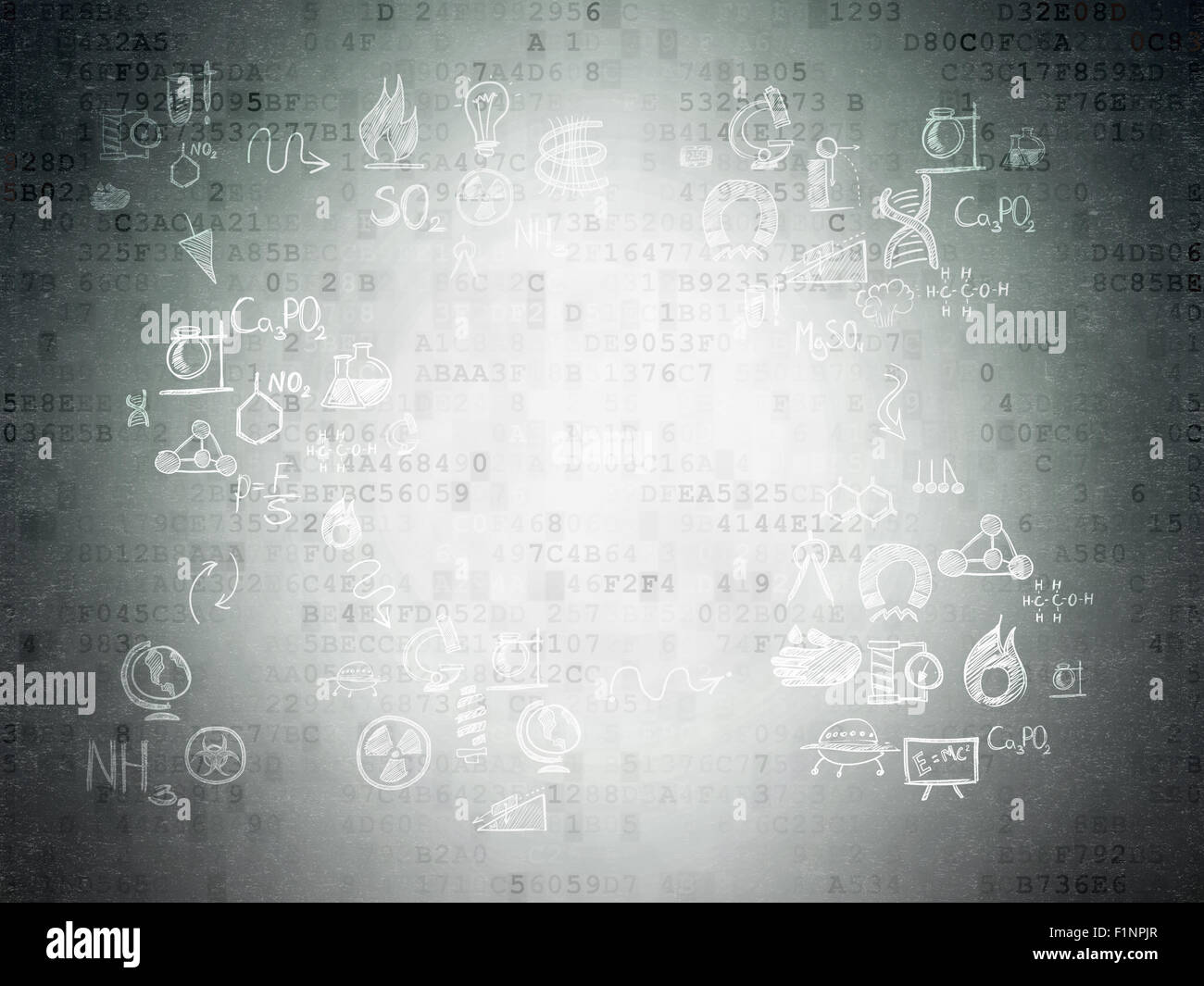 Science concept: Book on Digital Paper background Stock Photo - Alamy