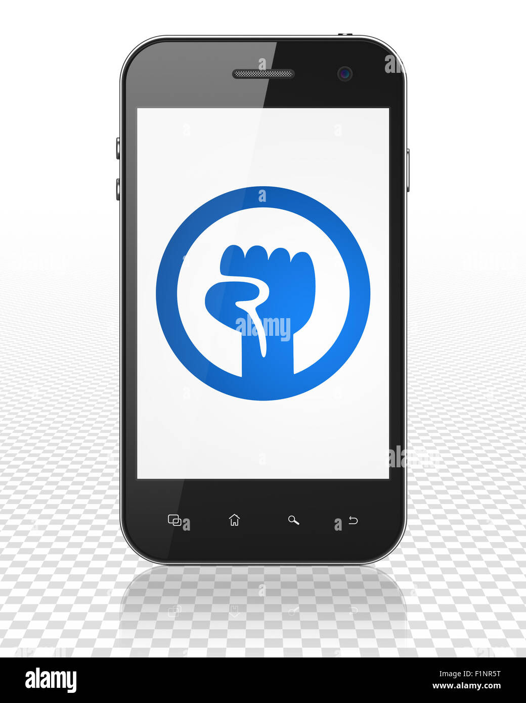 Political concept: Smartphone with Uprising on display Stock Photo - Alamy