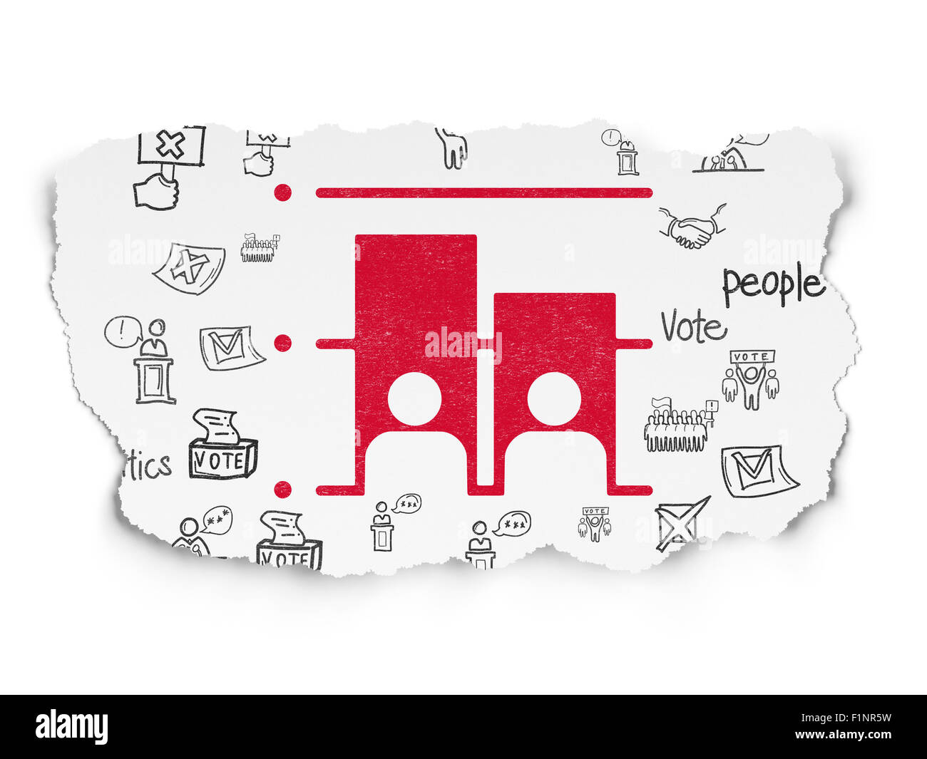 Politics concept: Election on Torn Paper background Stock Photo - Alamy