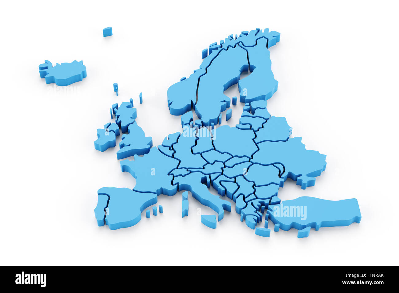 Map of europe Cut Out Stock Images & Pictures - Alamy