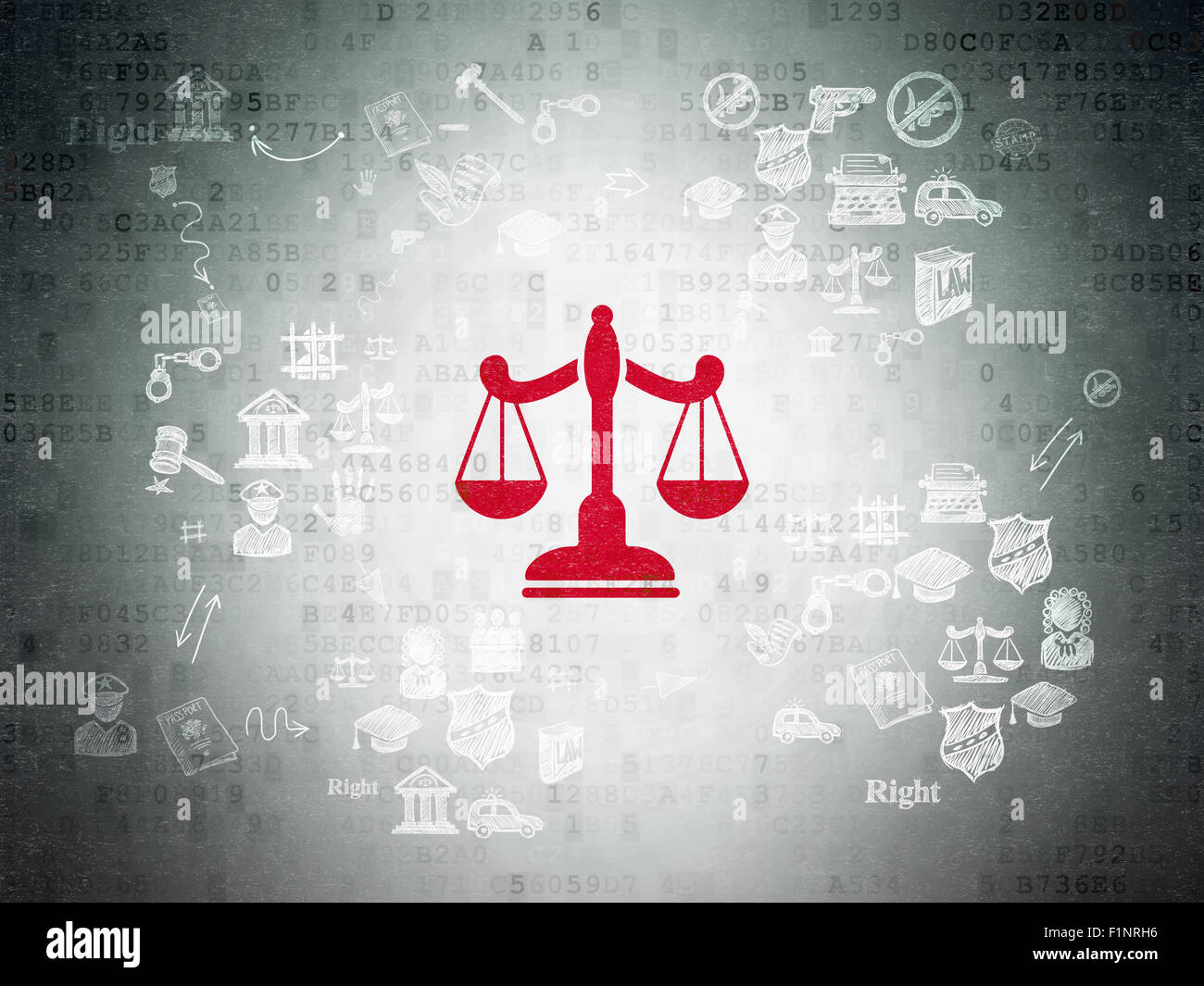Law concept: Scales on Digital Paper background Stock Photo - Alamy
